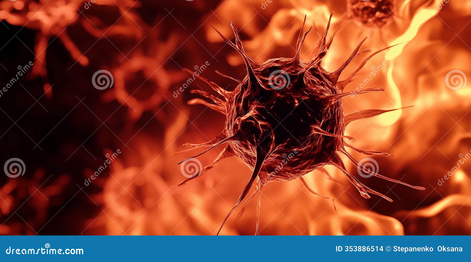 Microscope Virus 3D Low Poly Render. Laboratory Analysis Infection ...