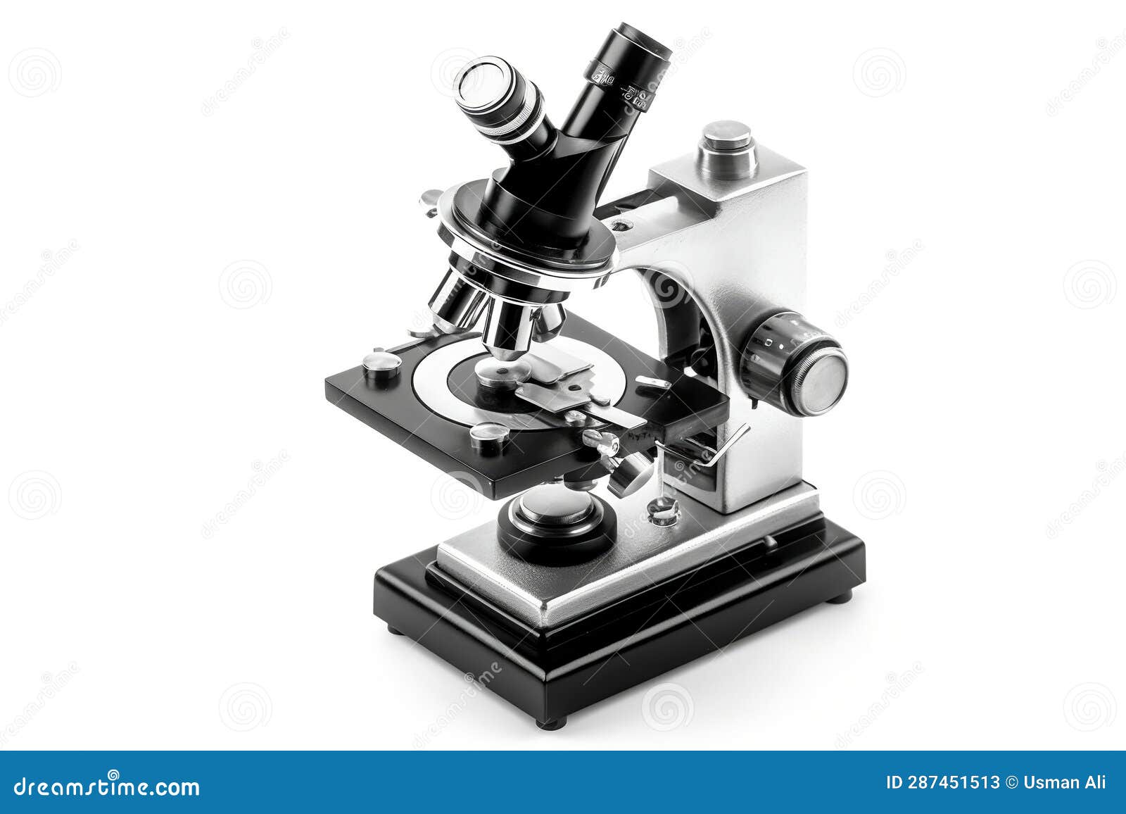 Microscope on White Background. AI Stock Illustration - Illustration of ...