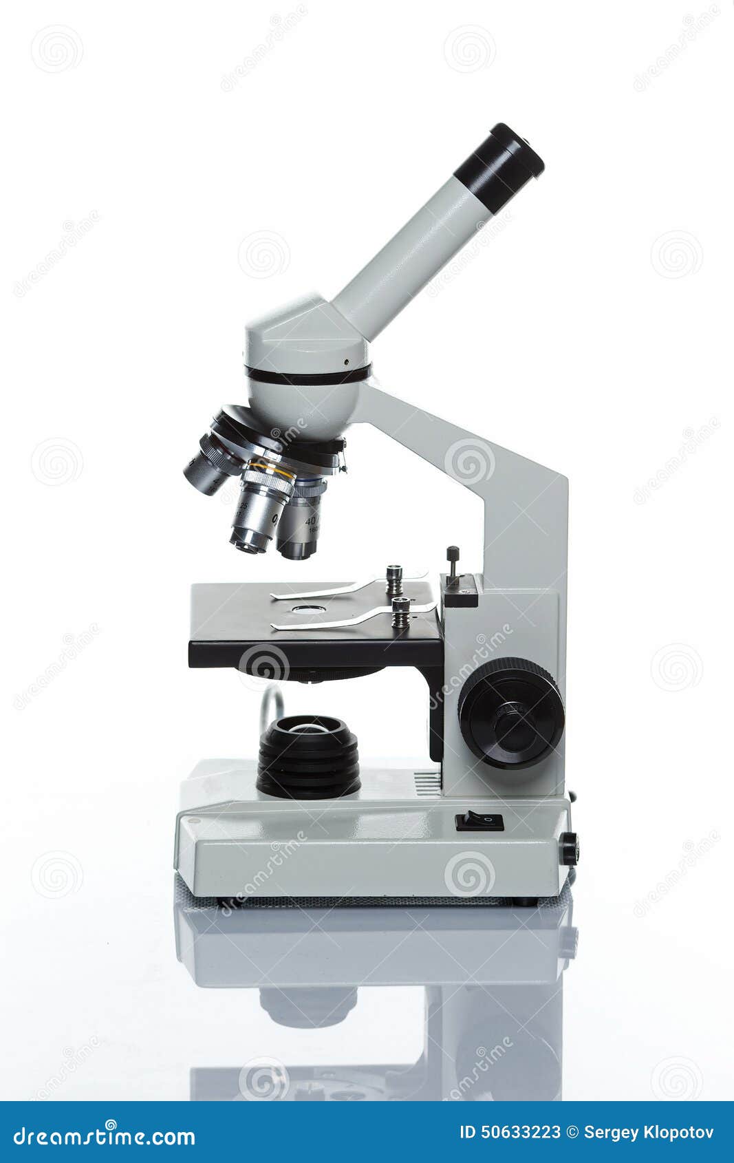 Microscope On A White Background Stock Image - Image of study ...