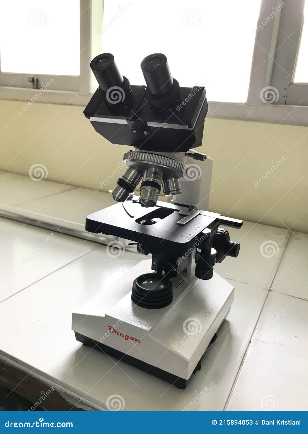 Microscope on the White Desk Editorial Stock Photo - Image of check ...