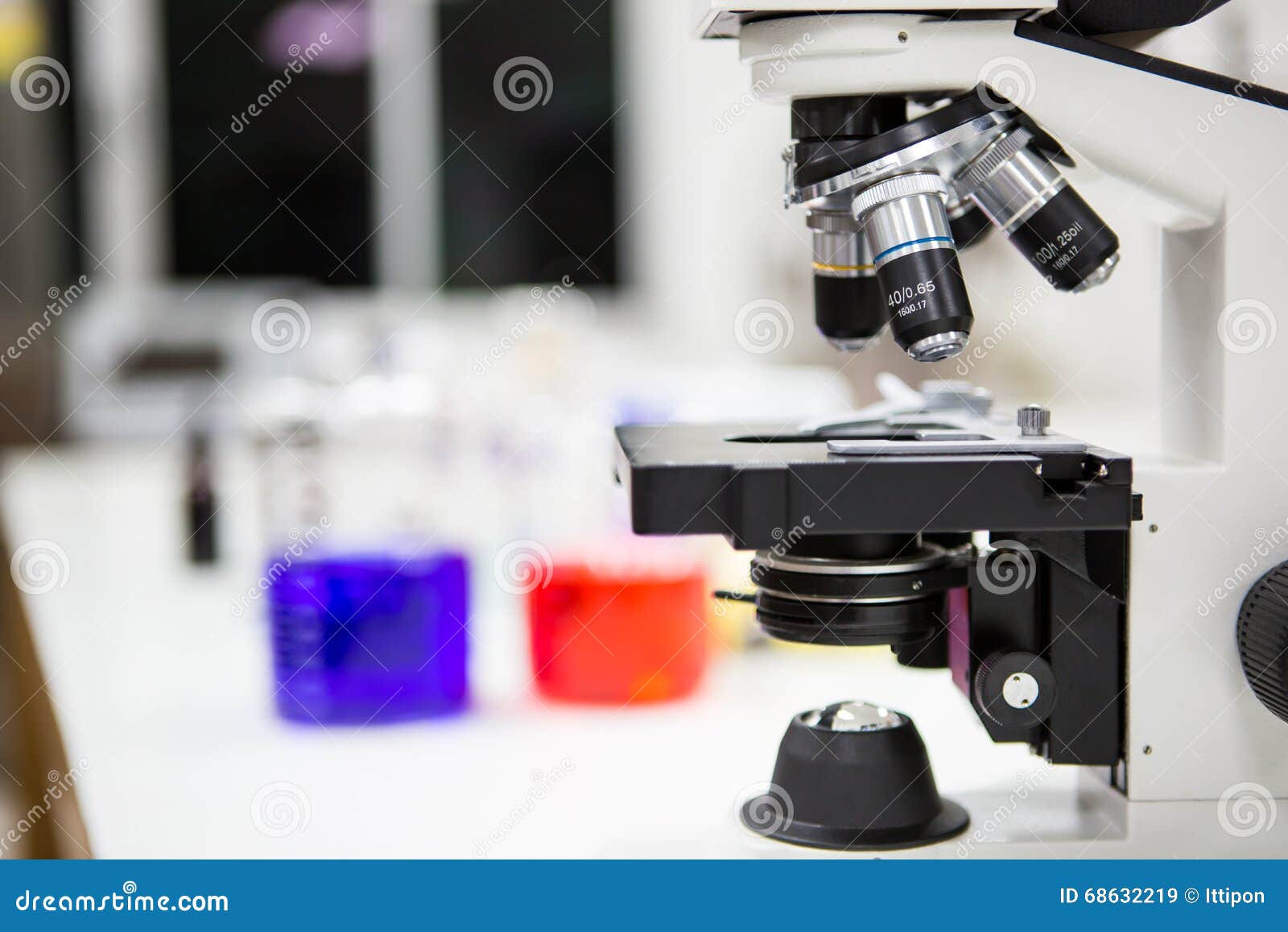 Microscopes in a lab stock image. Image of genetic, development - 68632219