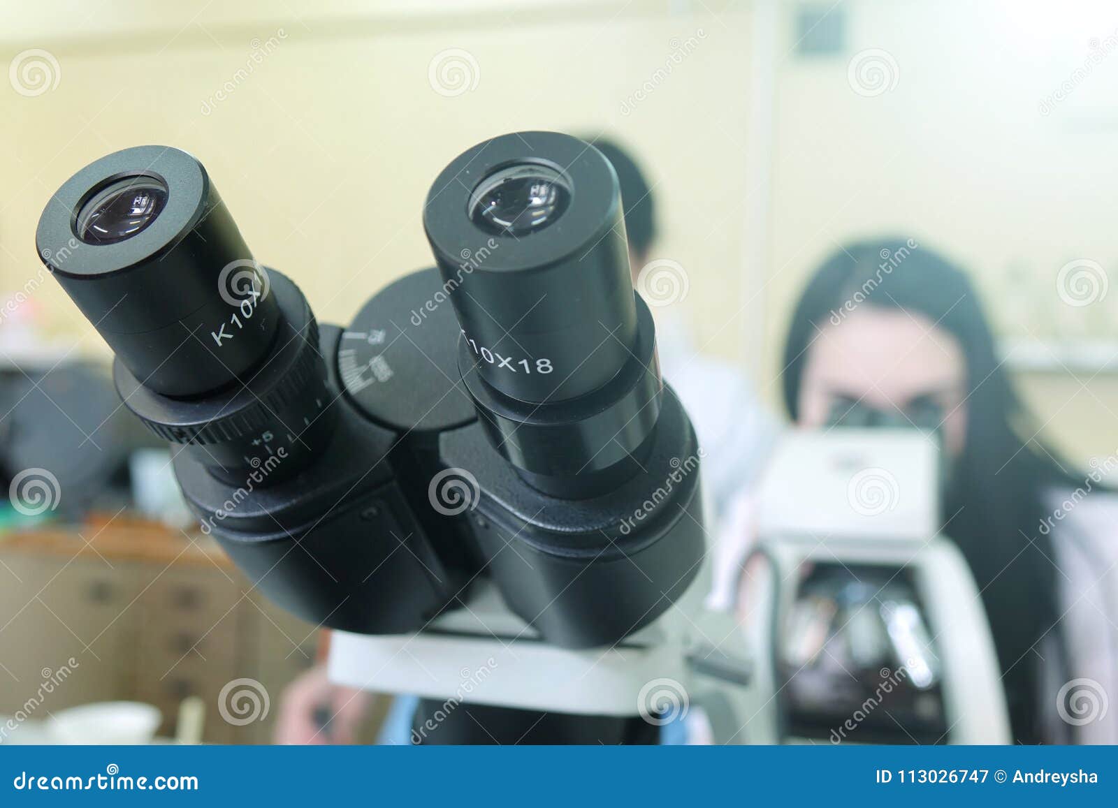 Microscopes in the Lab. Scientific Research Stock Image - Image of ...