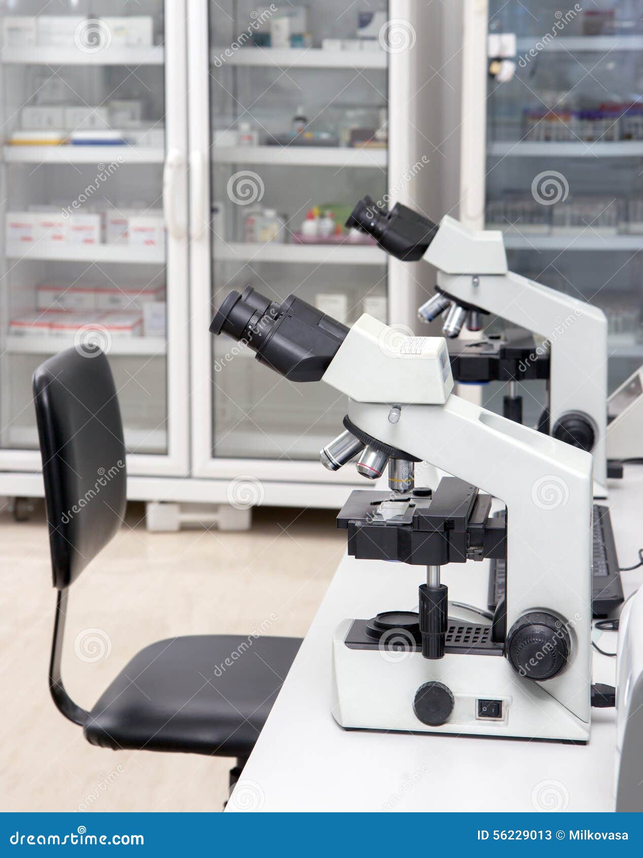 Microscopes in a Research Laboratory Stock Image - Image of health ...