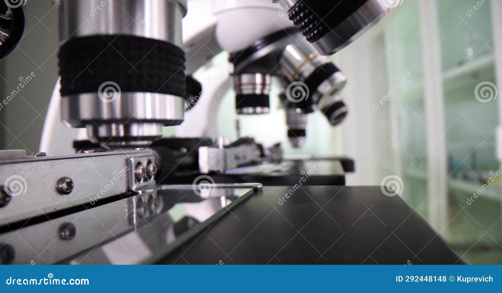 Microscopes for Specialized Laboratory Tests in Clinic Stock Footage ...