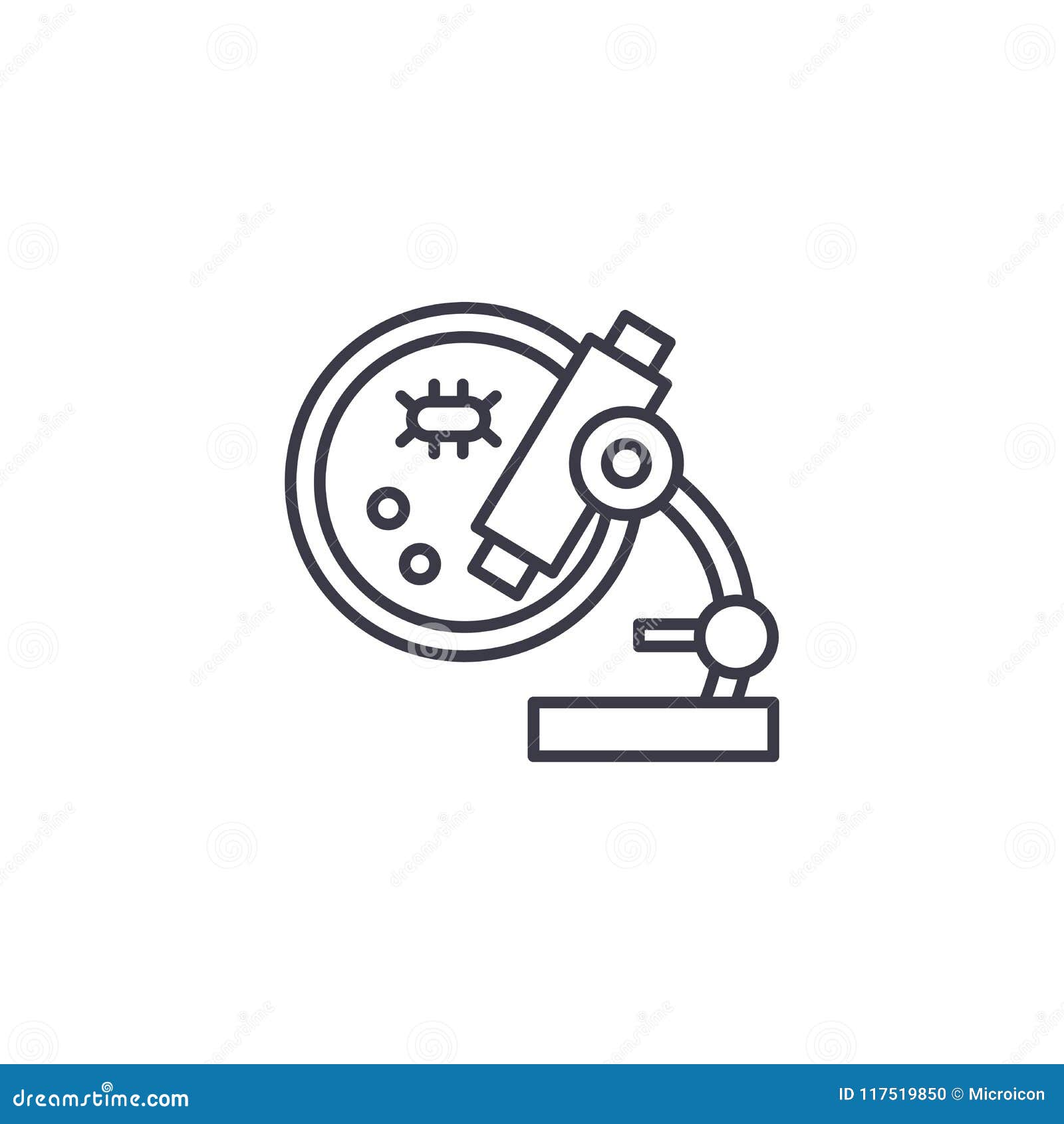 Microscopic Analysis Linear Icon Concept. Microscopic Analysis Line ...