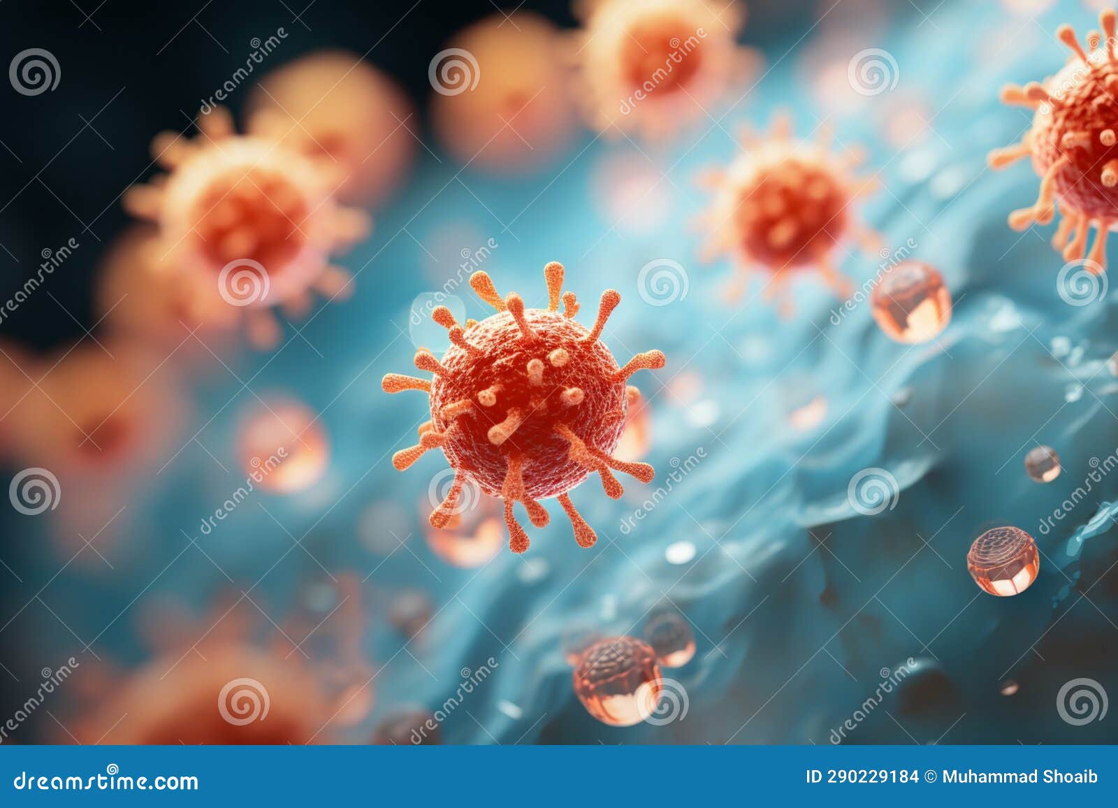 Transparent Virus Specimen Vividly Portrayed Within A 3D Rendered ...