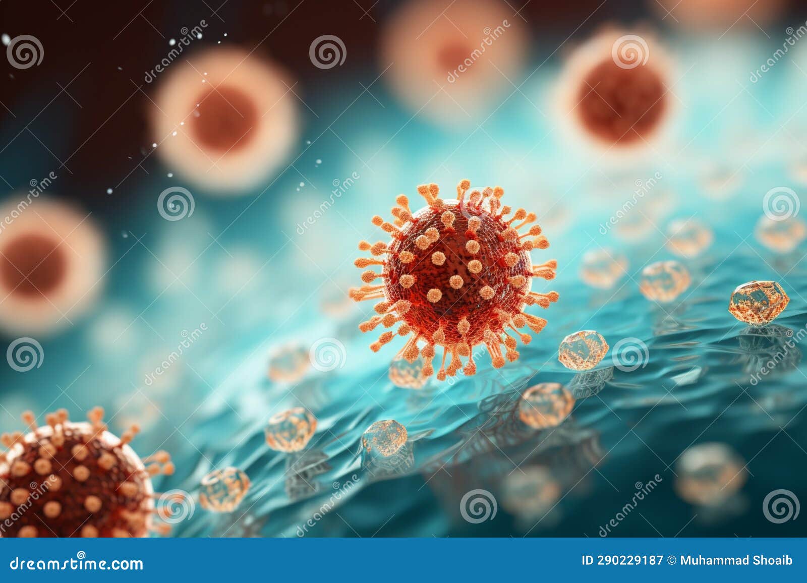 Transparent Virus Specimen Vividly Portrayed Within A 3D Rendered ...