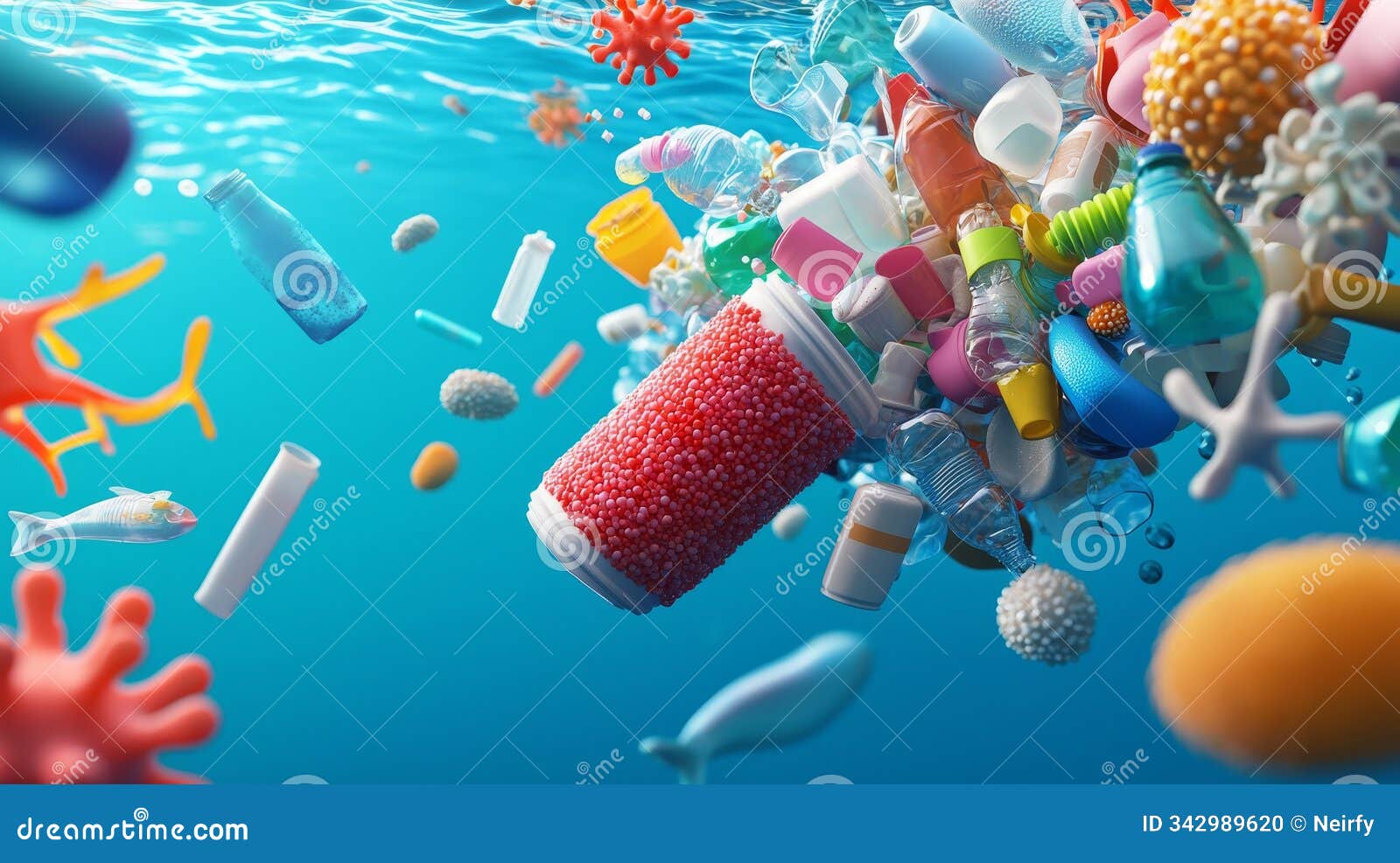 Microscopic Bacteria Breaking Down Plastic Waste in Ocean Water ...