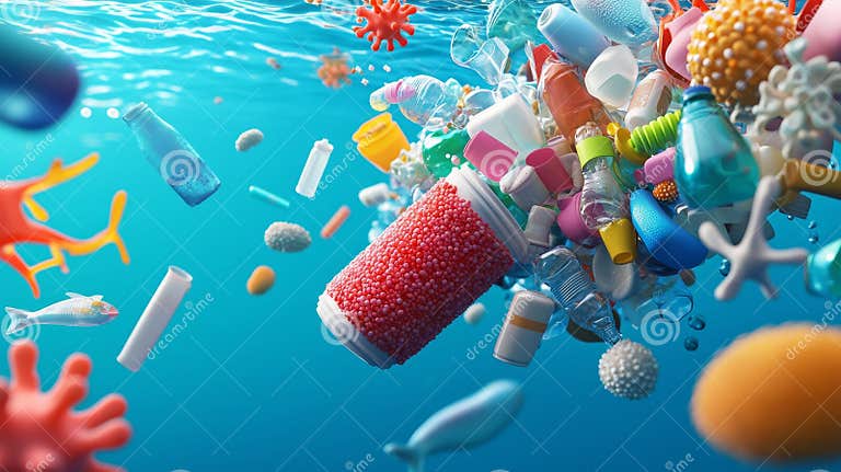 Microscopic Bacteria Breaking Down Plastic Waste in Ocean Water ...