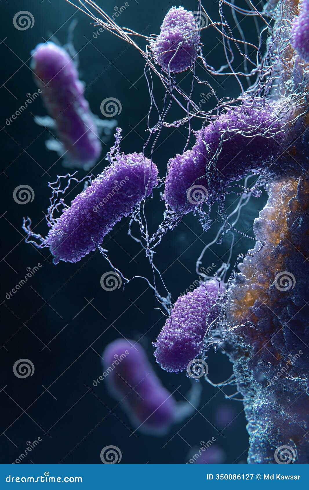 Microscopic Bacteria Cell Science 3D Render High Quality Image Stock ...