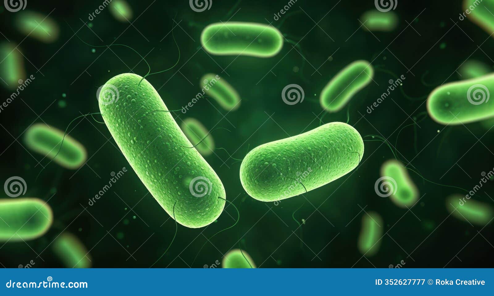 "Microscopic Glow: Illuminating Bacterial Life" Stock Illustration ...