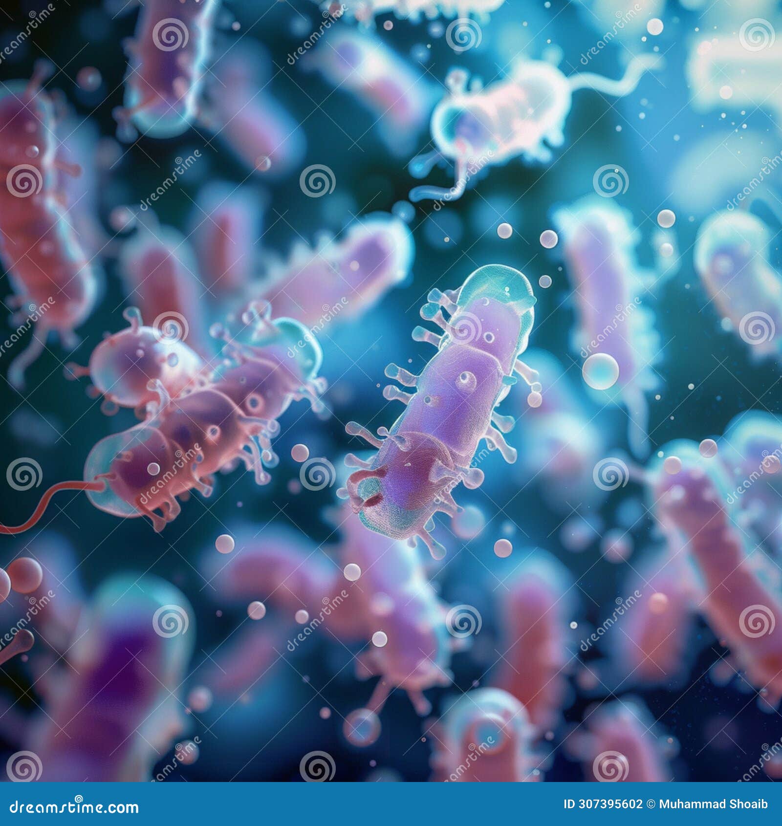Microscopic Bacteria Illustrate the Science Behind Probiotics on ... Microscopic Bacteria Illustrate the Science Behind Probiotics on ...