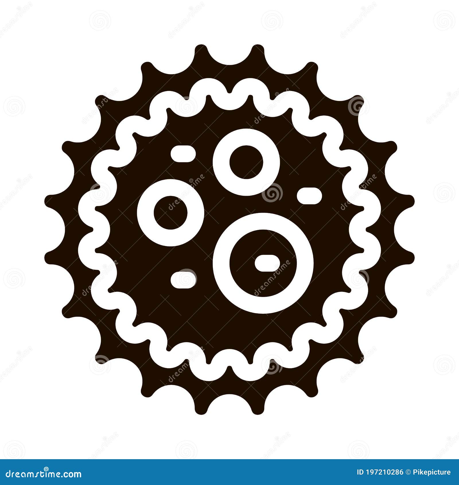 Microscopic Bacterium Microgerm Vector Sign Icon Stock Vector ...