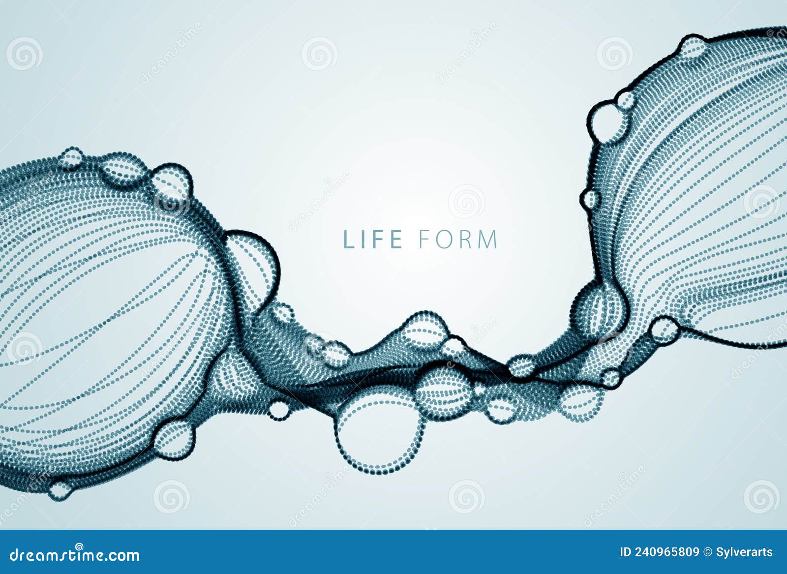 Microscopic Biological Mutation Virus, Abstract Vector Particles Shape ...