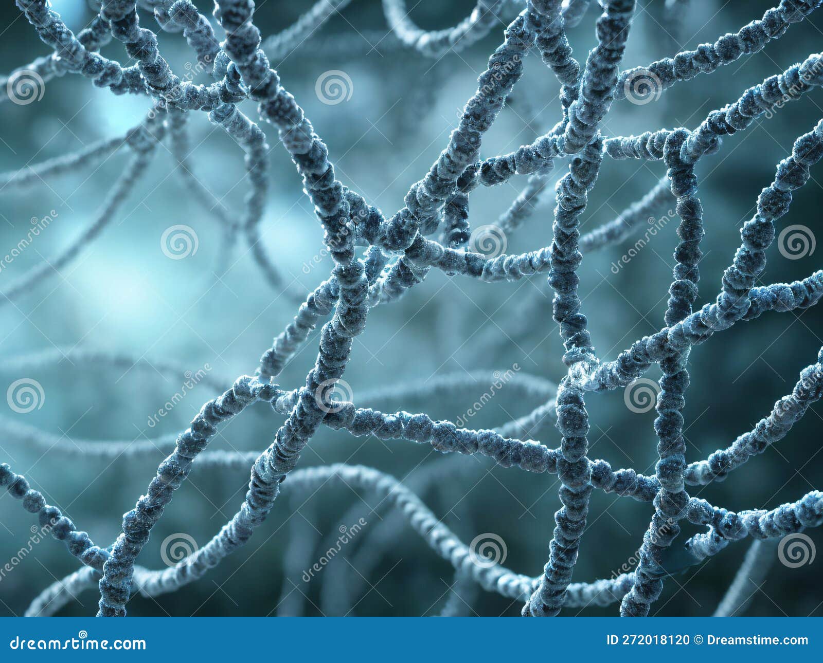 Macro View of Microscopic Biology-themed Strands, Evoking Cell Chains ...