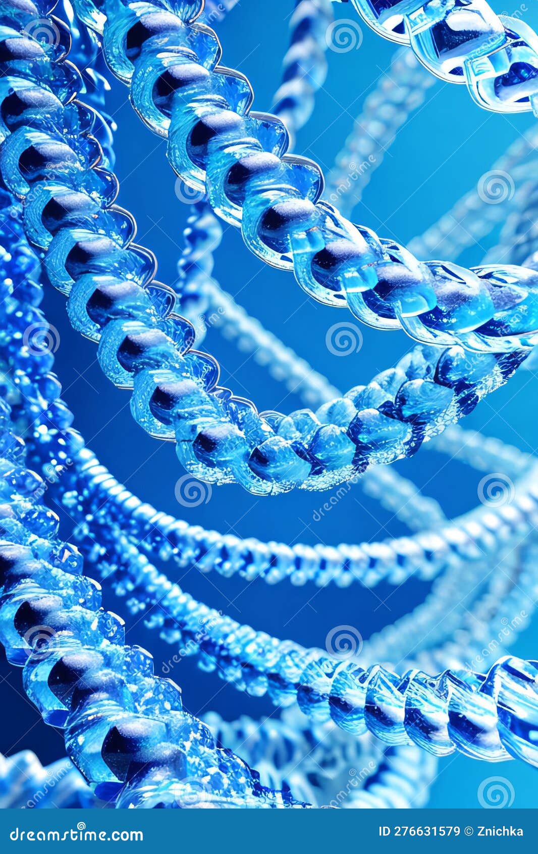 Microscopic Biology-themed Strands, Resembling Cell Chains, DNA or ...