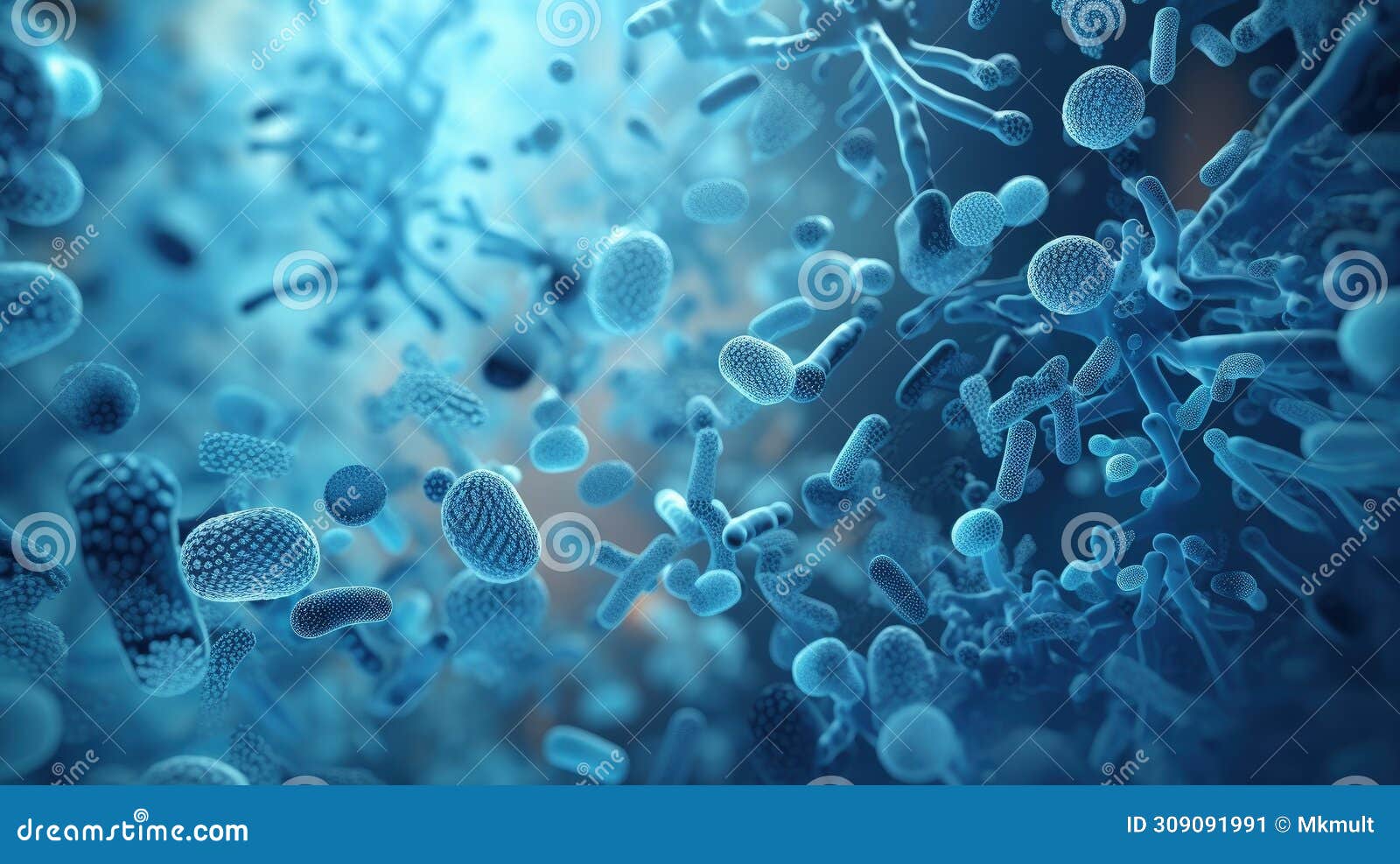 Bacteria Background Render Royalty-Free Cartoon | CartoonDealer.com ...
