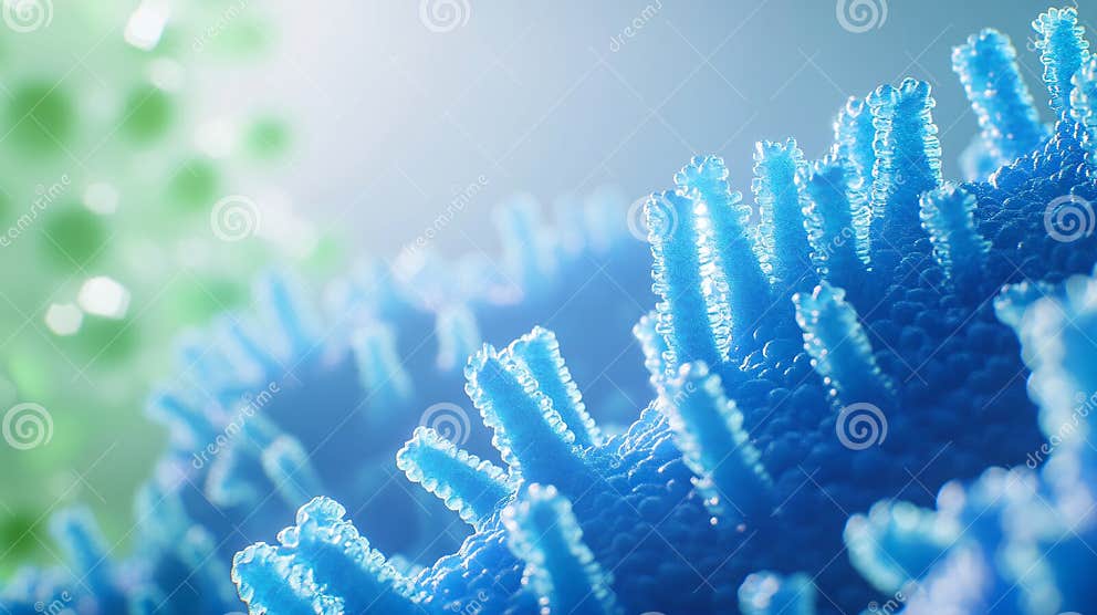 Microscopic Blue Cellular Structure Abstract High Quality Image Stock ...