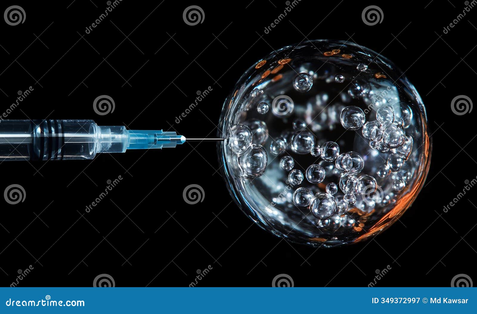 Microscopic Bubbles Injection, Medical Science High Quality Image Stock ...