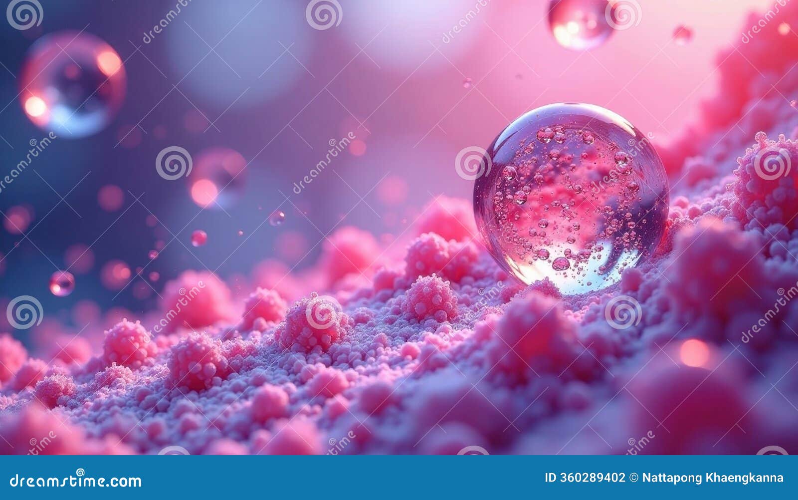 Microscopic Bubbles With DNA Strands And Organic Shapes Inside ...