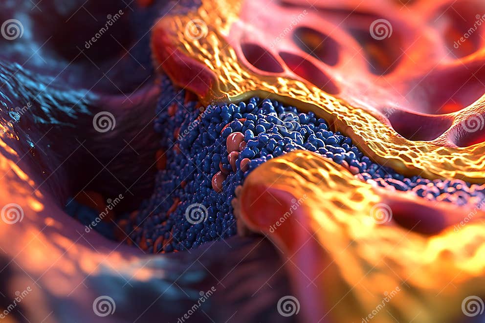 Microscopic Cell Structure stock illustration. Illustration of organism ...