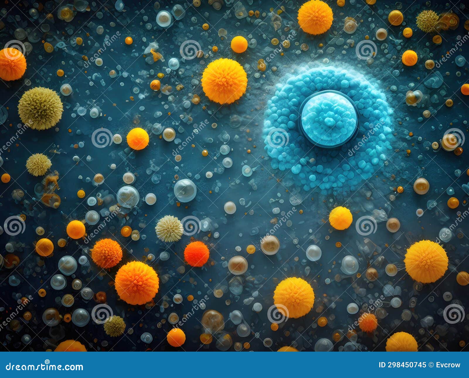 Microscopic Cells. Biology or Science Concept Stock Image - Image of ...