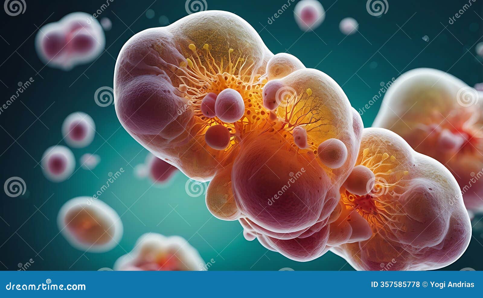 Microscopic Cellular Structure Detailed Visual Representation Stock ...