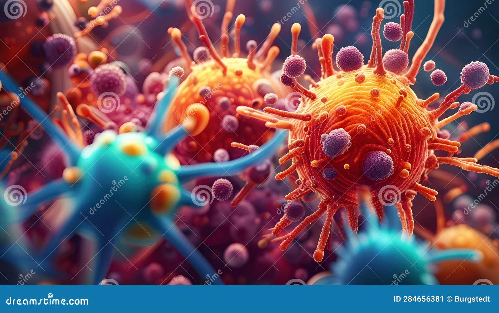 Microscopic Close-up of Various Pathogens, Viruses and Bacteria in the ...