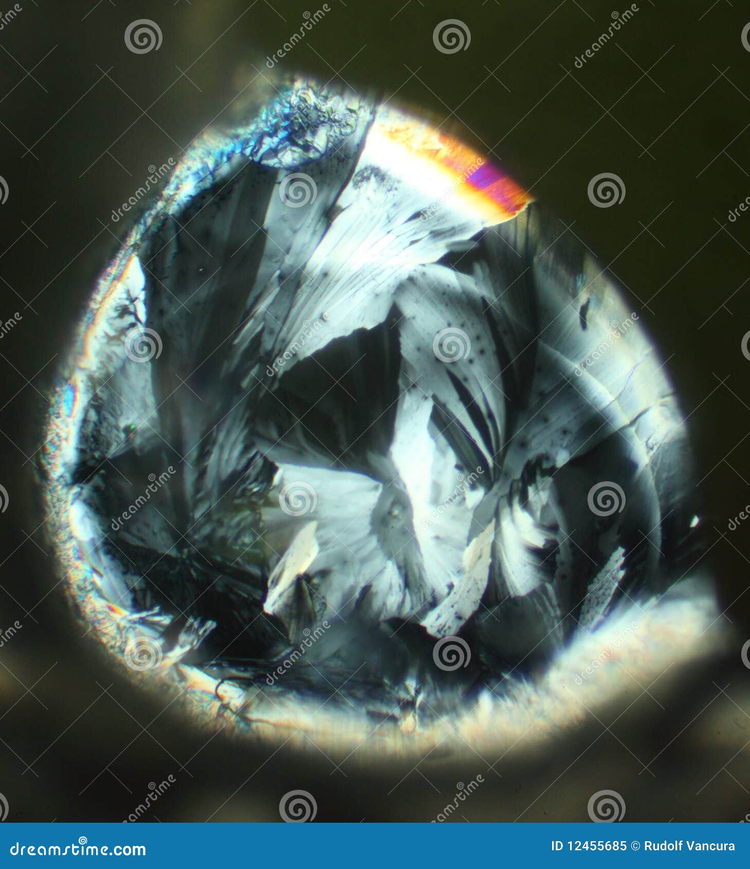 Microscopic Crystals in Sulfur Stock Image - Image of crystallography ...