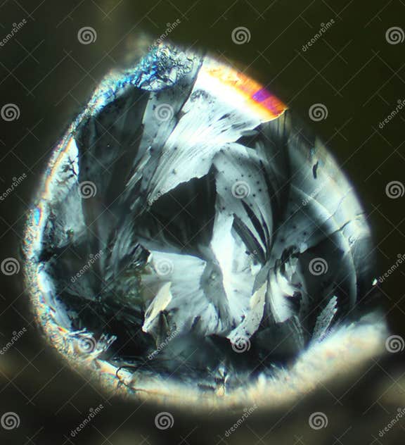 Microscopic Crystals in Sulfur Stock Image - Image of crystallography ...
