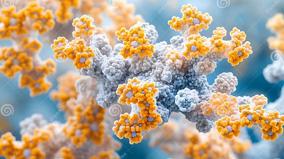 Microscopic 3D Render of Complex Protein Royalty Free Image Stock ...