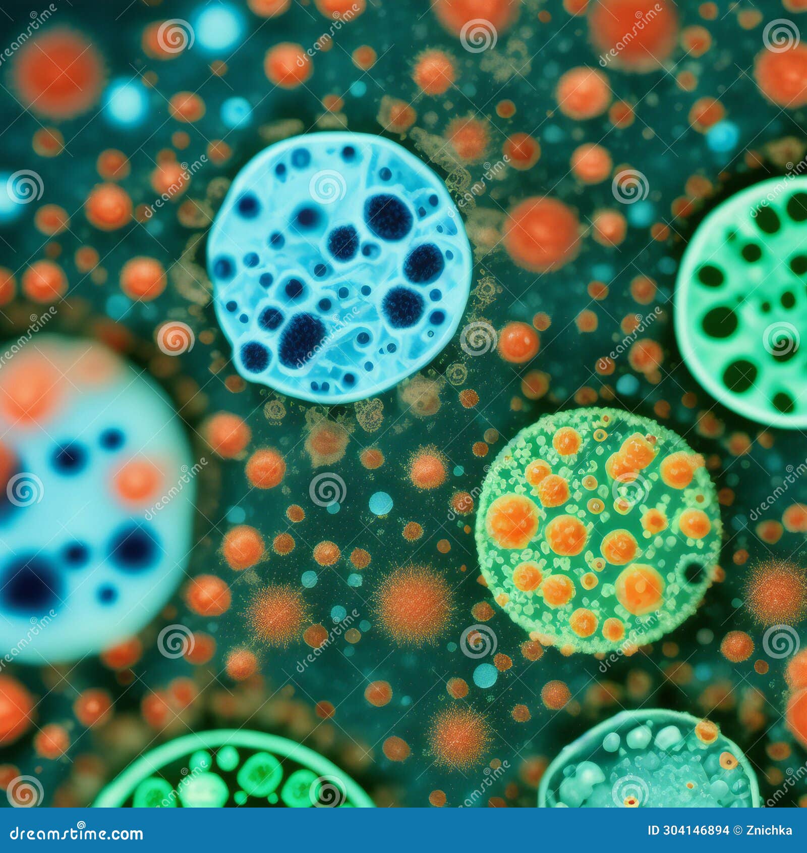 3D Macro Closeup of Lab Petri Dish Reveals Bacteria and Virus Cells ...
