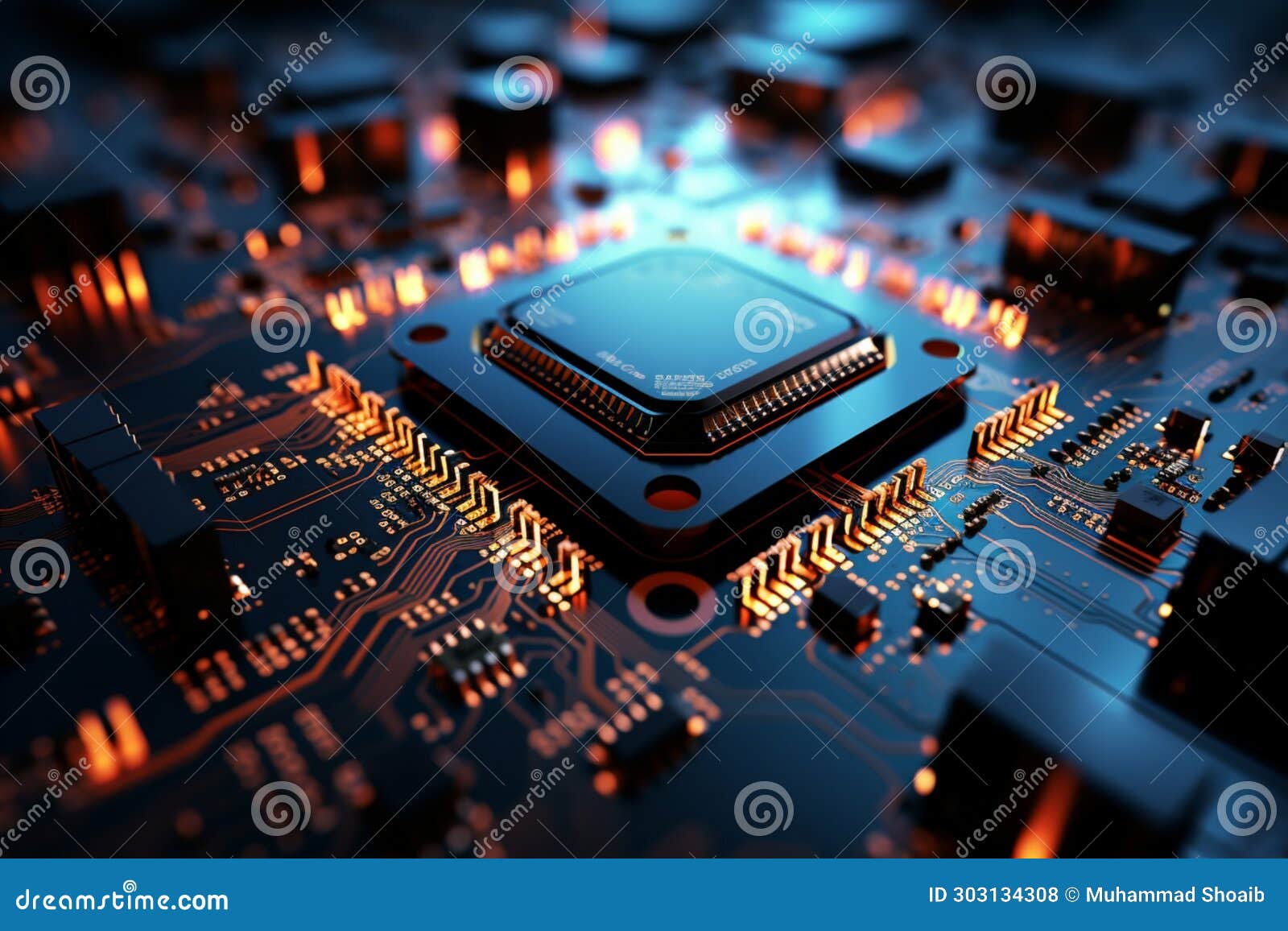 Microscopic Dance Processor, Resistors, and Microchips Create ...