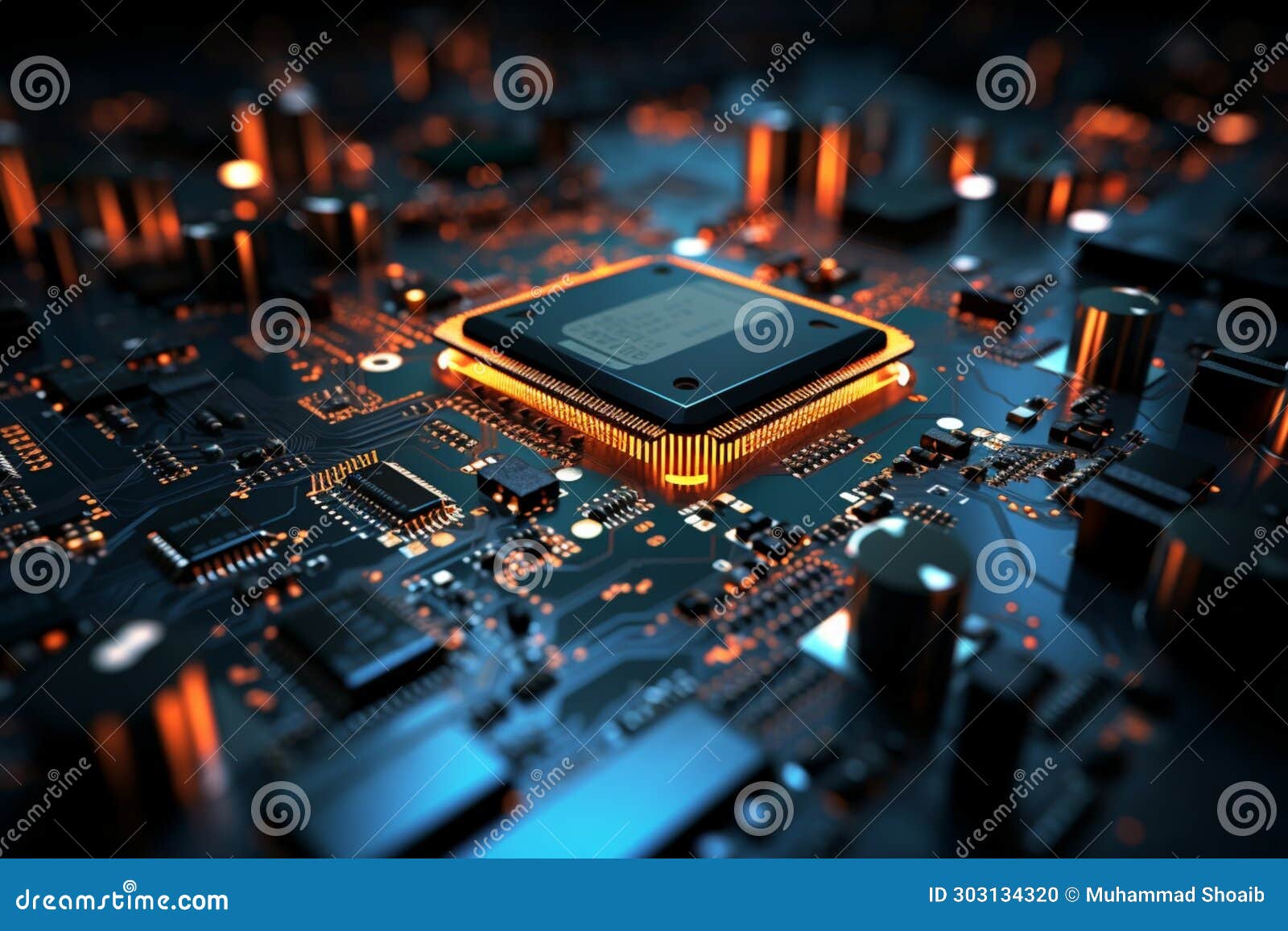 Microscopic Dance Processor, Resistors, and Microchips Create ...