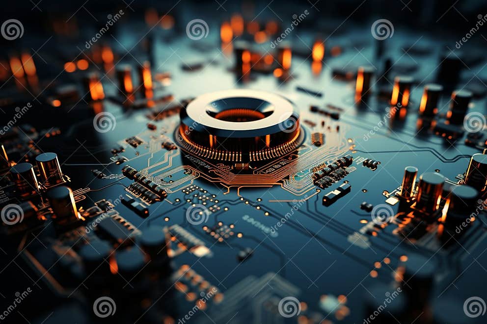 Microscopic Dance Processor, Resistors, and Microchips Create ...