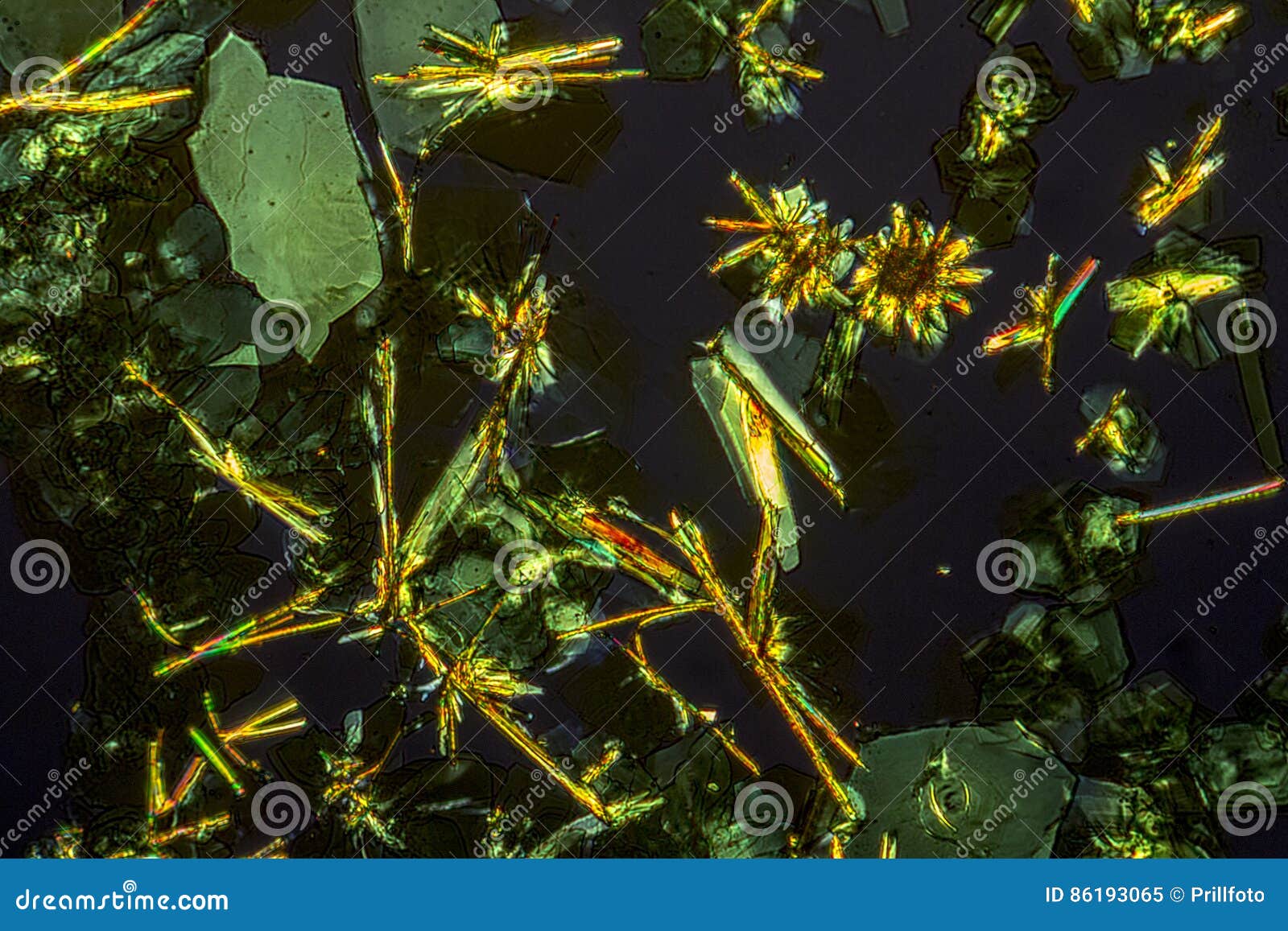 Microscopic Detail of Auramine O Microcrystals Stock Image - Image of ...