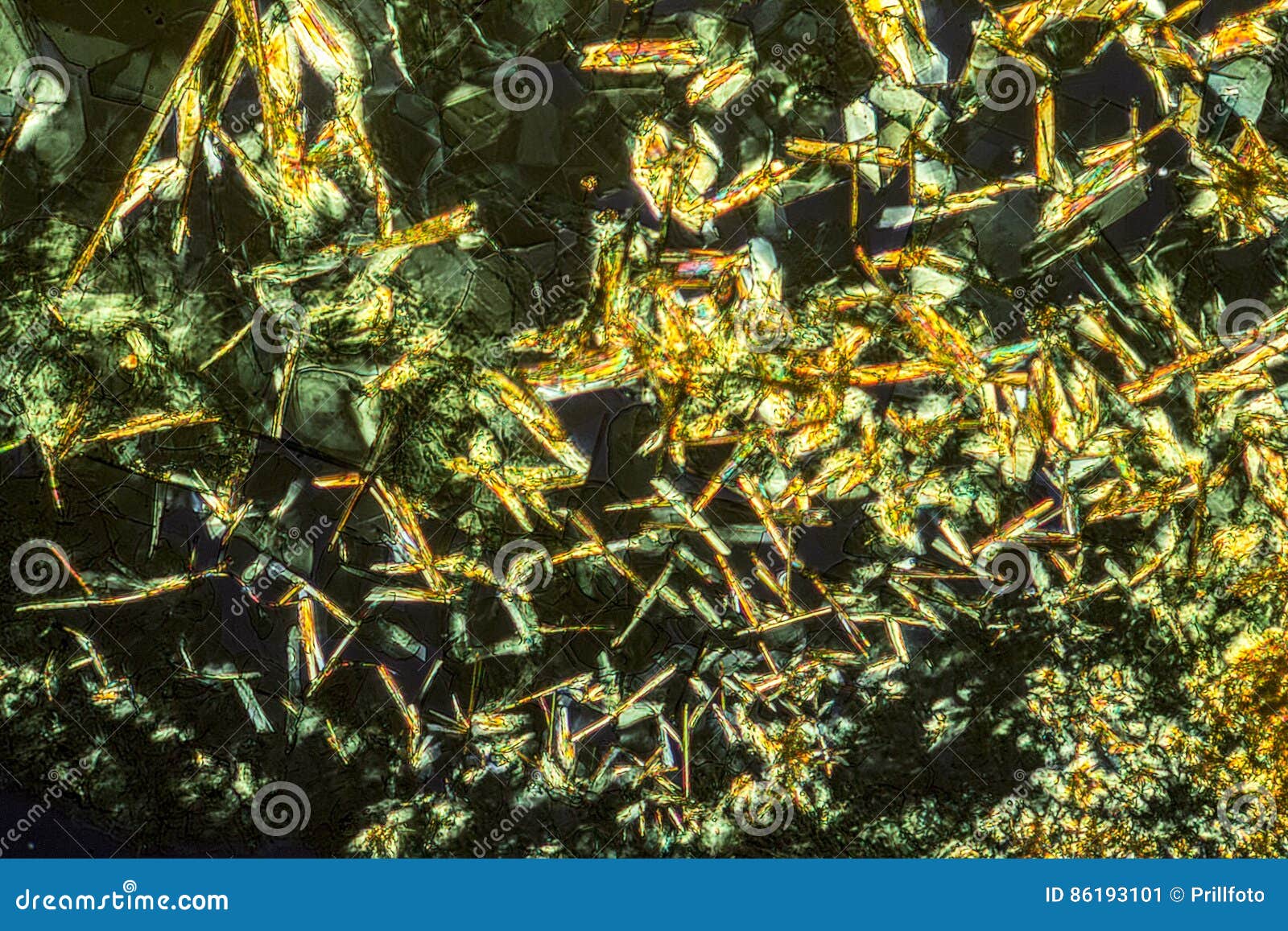 Microscopic Detail of Auramine O Microcrystals Stock Image - Image of ...