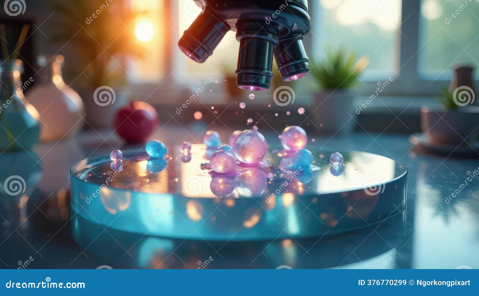 Microscopic Exploration: A World Beyond Sight. Concept Microscopic ...