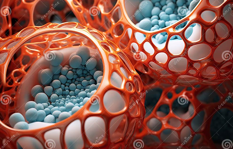 Microscopic Frontier: a Vivid Landscape of Organic Textures Stock ...