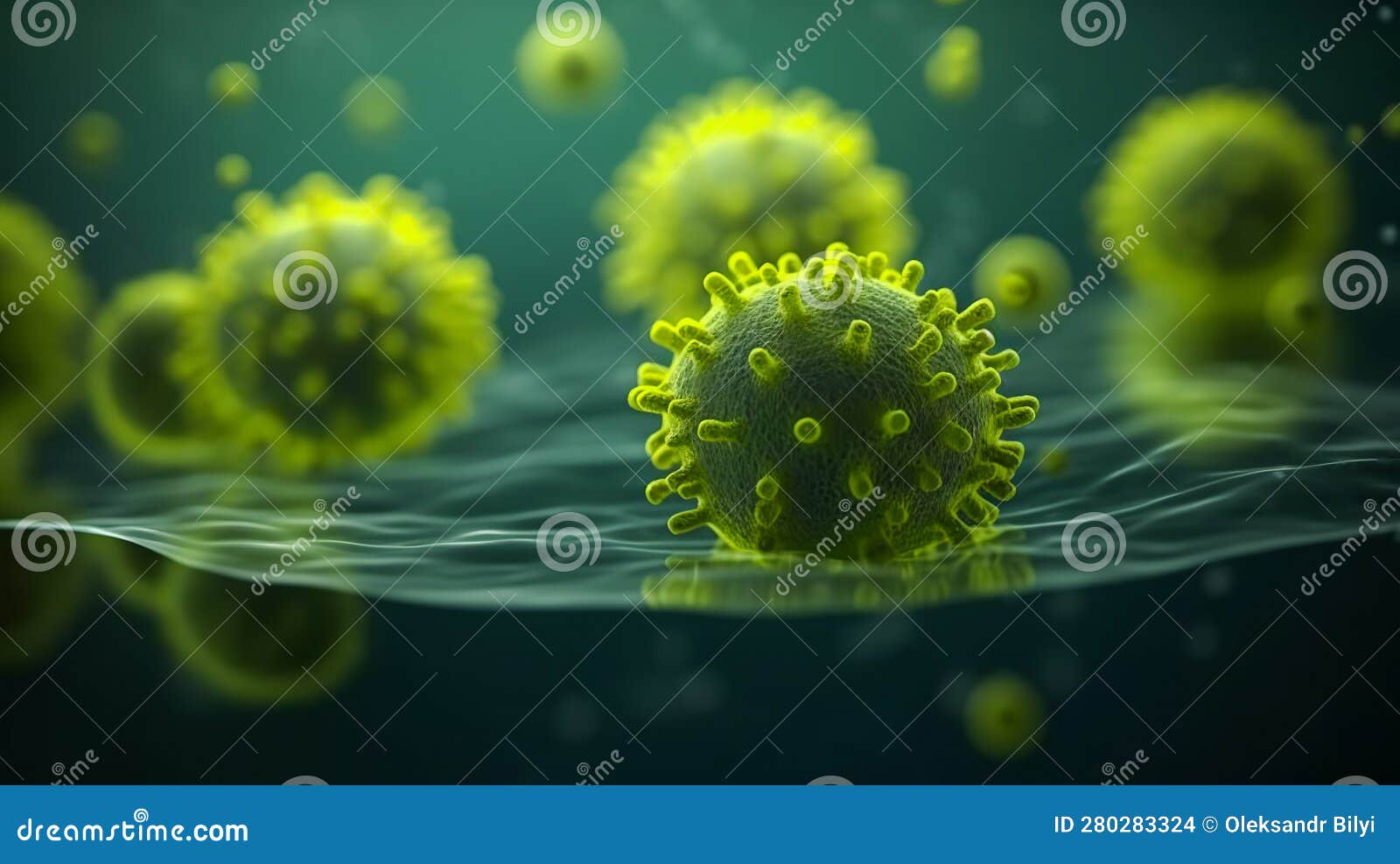 Microscopic Germs and Pathogens Stock Illustration - Illustration of ...