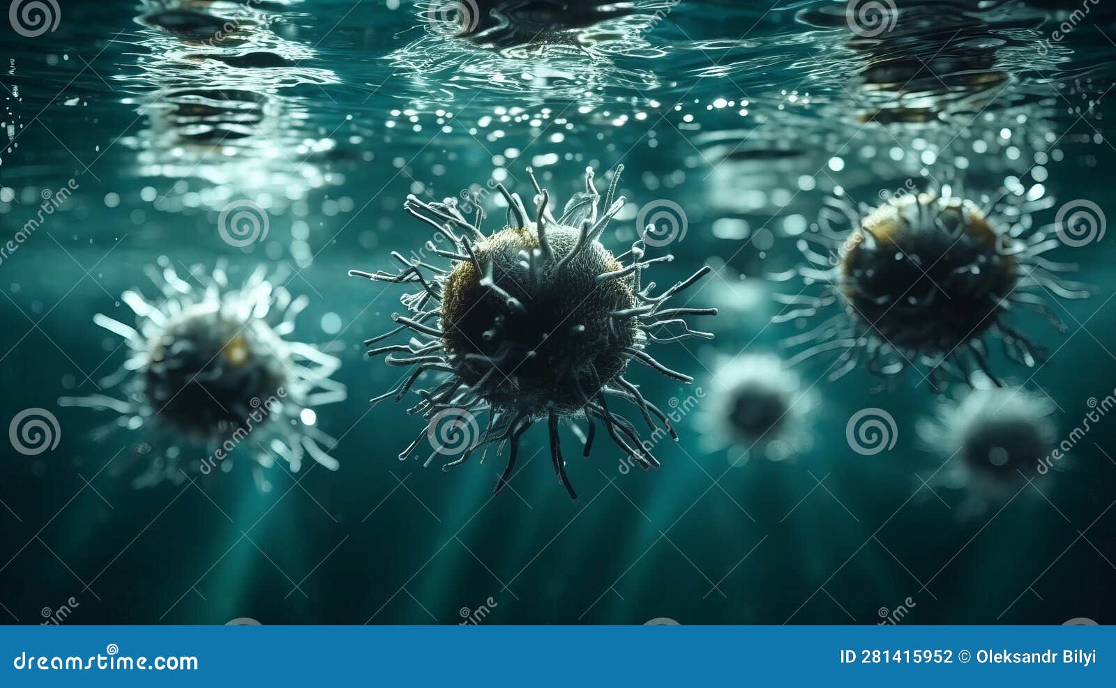 Microscopic Germs and Pathogens Stock Illustration - Illustration of ...