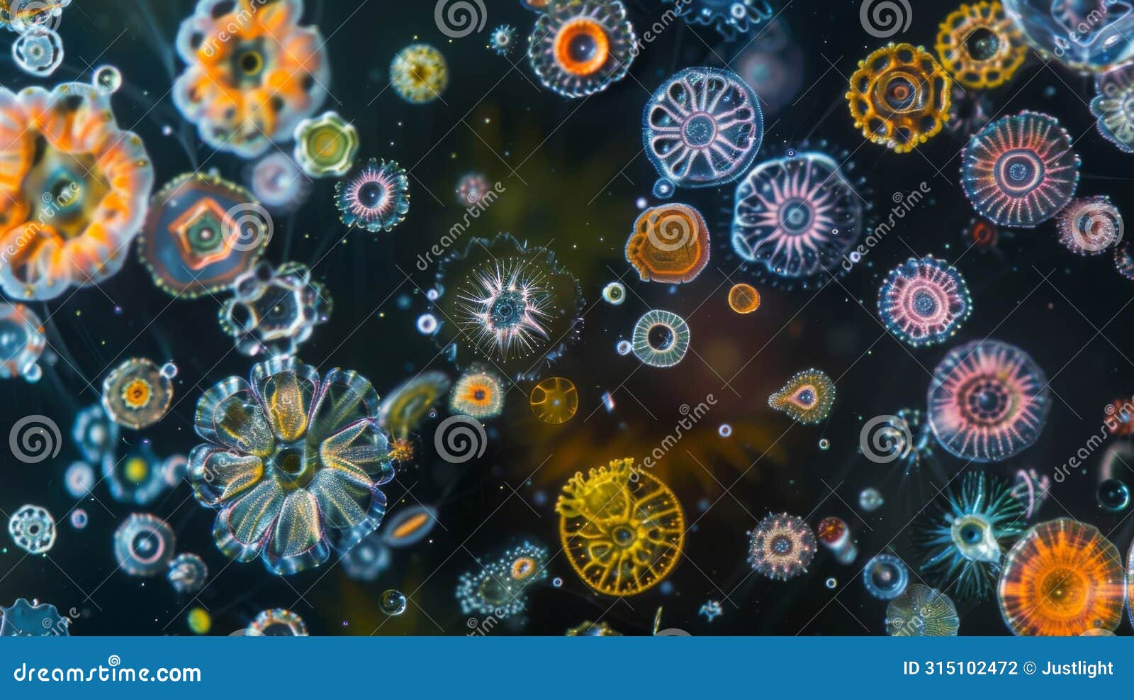 A Microscopic Glimpse Into The Vast World Of Plankton With Various ...