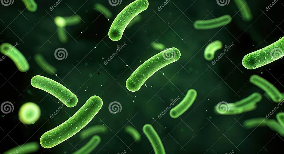 "Microscopic Glow: Illuminating Bacterial Life" Stock Illustration ...