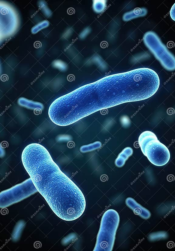 "Microscopic Glow: Illuminating Bacterial Life" Stock Illustration ...