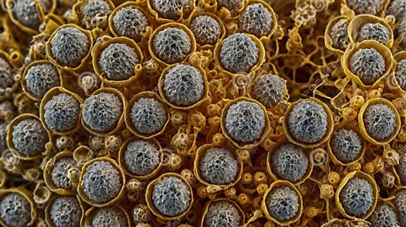 Microscopic Grains with Intricate Patterns in Nature Stock Illustration ...