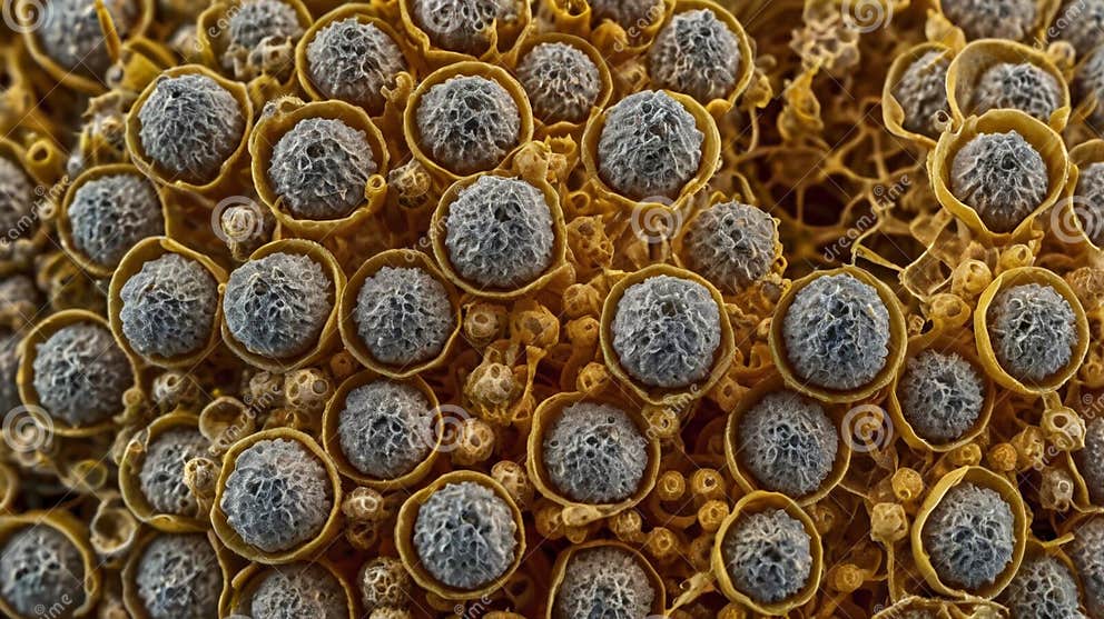 Microscopic Grains with Intricate Patterns in Nature Stock Illustration ...