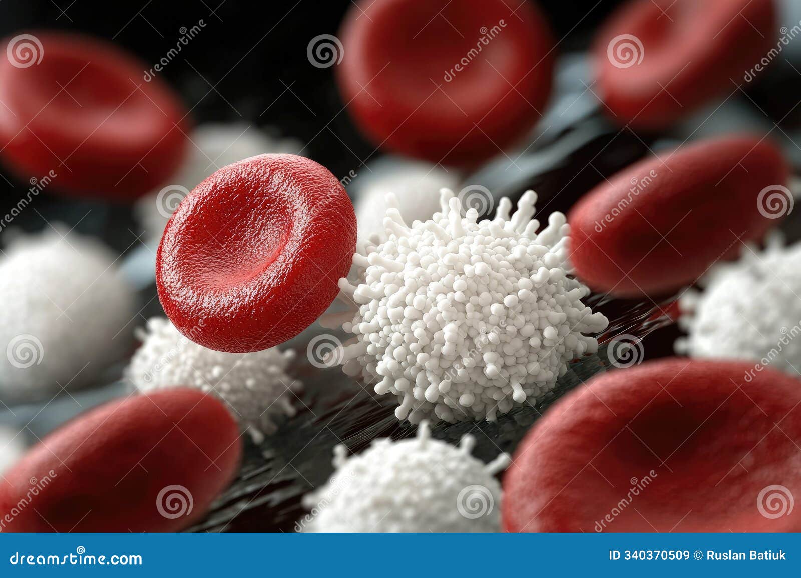 Microscopic Guardians: Leukocytes Magnified Under Microscope, Revealing ...