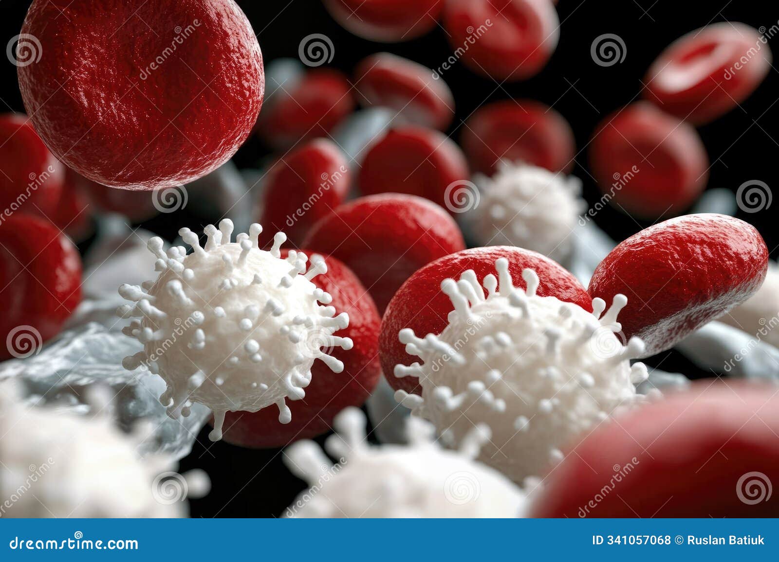 Microscopic Guardians: Leukocytes Magnified Under Microscope, Revealing ...