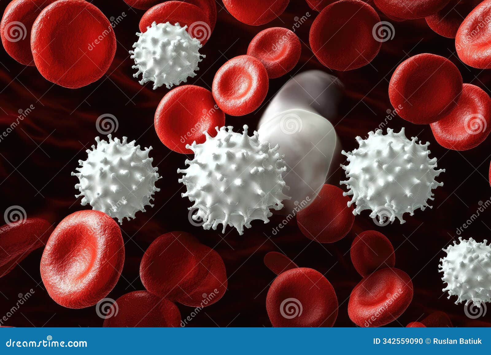 Microscopic Guardians: Leukocytes Magnified Under Microscope, Revealing ...