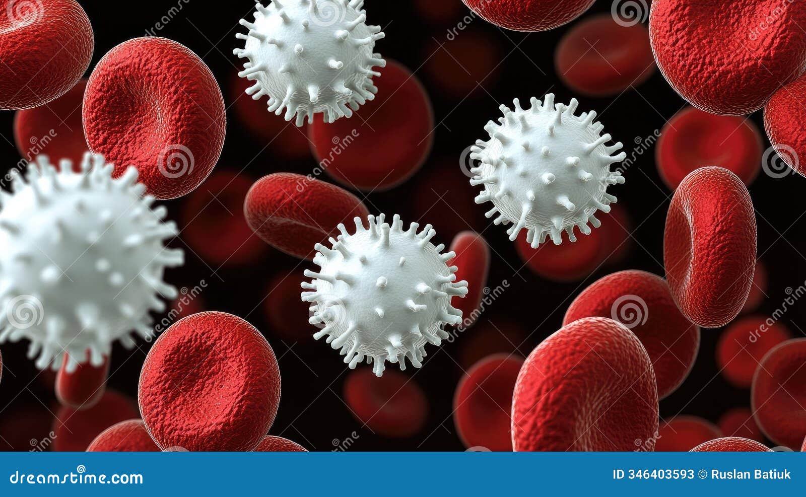 Microscopic Guardians: Leukocytes Magnified Under Microscope, Revealing ...